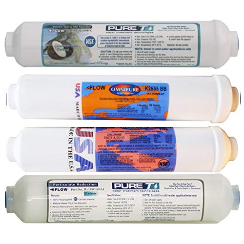 4 Filter Set for 5-stage Universal Countertop RO Systems, including ...