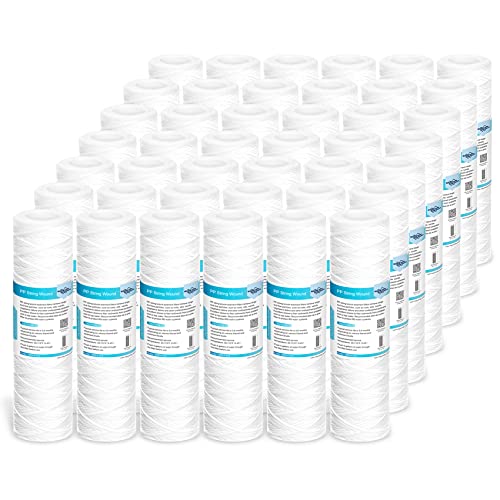 42 Pack of 10 Micron 10"x2.5" String Wound Whole House Water Filter ...