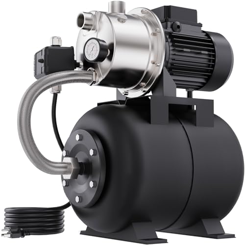 Aquastrong 1.6HP Shallow Well Pump with Pressure Tank, NSF Certified ...