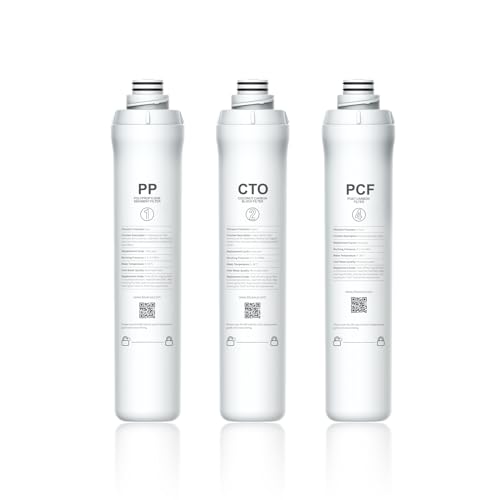 Bluevua RO100ROPOT 1-Year Replacement Filter Set, Pack of 1 PP Filter ...