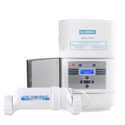 CHLORWORKS Salt Chlorine Generator for Swimming Pool – up to 40,000 ...