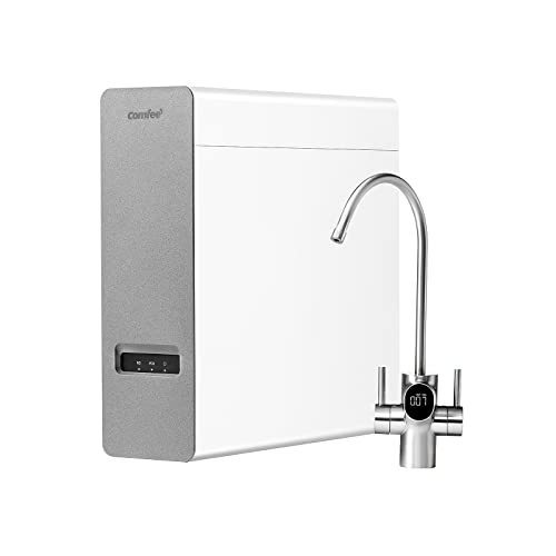 COMFEE’ Reverse Osmosis System, 1000 GPD, 3:1 Pure to Drain, Tankless RO System, Under Sink ...