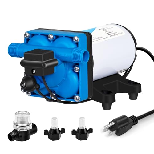 DC HOUSE 110V Camper Water Diaphragm Pump with Power Plug 42-Series 5 ...