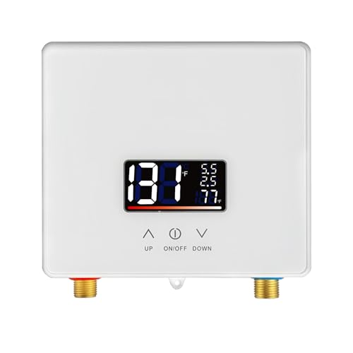 ECOTINYMACH Tankless Water Heater Electric 220V, 6000W Instant Water ...