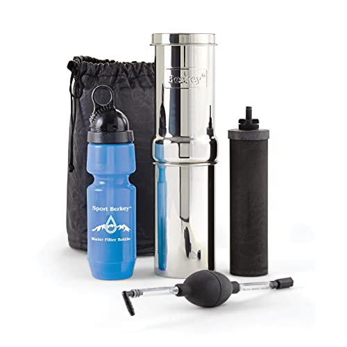 Go Berkey Water Filter Kit with 1 Qt. Berkey Gravity Fed Water Filter ...