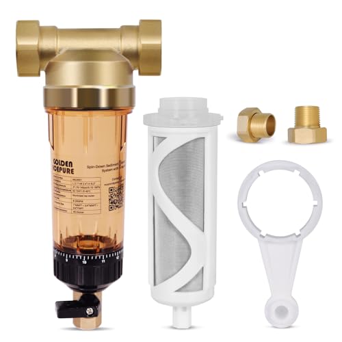 GOLDEN ICEPURE 40 Micron Spin Down Water Filter, Whole House Spin Down ...