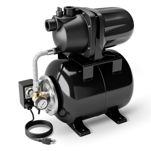 Goplus 1.6HP Shallow Well Pump with Pressure Tank, 1000GPH Garden Water ...