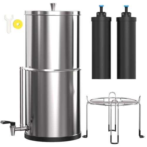 Gravity-Fed Water Filter System, Cobectal 2.25G Countertop System with ...