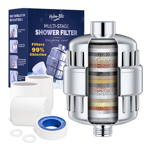 Hydra-Bliss 20-Stage Shower Filter: Vitamin C Enhanced, Hard Water ...