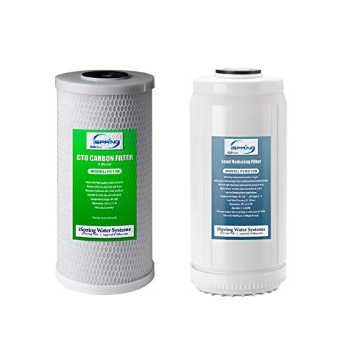 iSpring F2WGB21BPB Whole House 4.5"x10" Water Filtration CTO Carbon ...