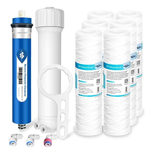 Membrane Solutions 5 Micron String Water Filters and 150 GPD RO ...