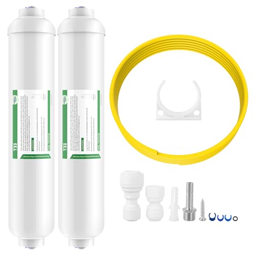 Membrane Solutions Inline Water Filter Kit for Refrigerator and Ice ...