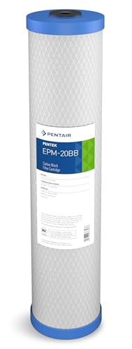 Pentair Pentek EPM-20BB Big Blue Carbon Water Filter, 20-Inch, Whole ...