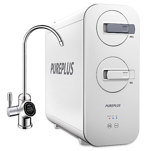 PUREPLUS Reverse Osmosis Water Filtration System - Tankless 600 GPD ...