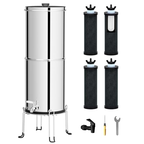 Purewell 3.5G Family-Sized Gravity Water Filter System, 3-Stage 0.01?m ...