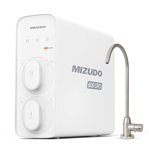 Reverse Osmosis Water Filter, MIZUDO 8 Stage Tankless Ro System Under Sink, 400GPD Ro Water ...