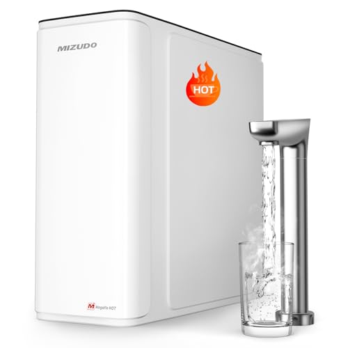 Reverse Osmosis Water Filter, MIZUDO 800GPD Instant Hot Water Dispenser, 3:1 Pure to Drain, 9 ...