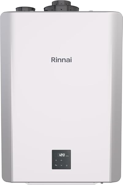 Rinnai RX180iN Condensing Smart Sense Natural Gas or Propane Tankless Water Heater, Indoor or ...