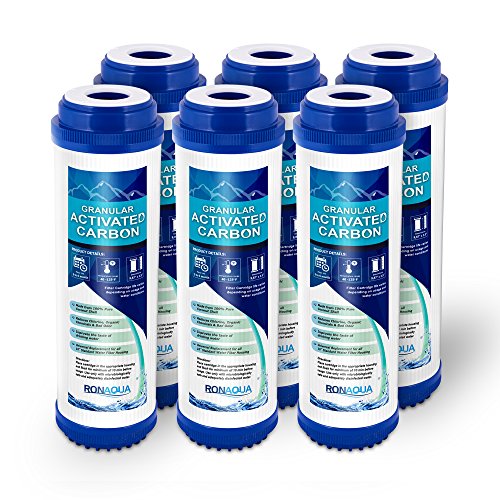 Ronaqua 6 Granular Activated Carbon Water Filter Cartridges Well ...