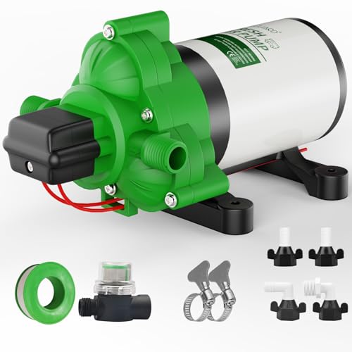 RVGUARD Fresh Water Pump, 12V DC Self Priming Water Pump, 3.5 GPM 45 ...