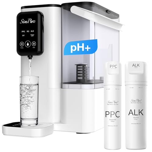 SimPure Y9T Countertop RO Water Filter System, 3 Pre-Installed Filters+ ...