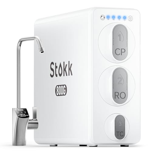 Stokk Tankless Reverse Osmosis System, 800 GPD Fast Flow Water Filter ...