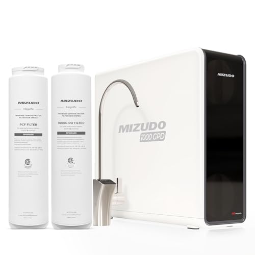 Tankless Reverse Osmosis System Under Sink, MIZUDO 1000GPD RO Water Filter System, Megaflo 1000 ...