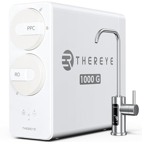 Thereye 8 Stage Reverse Osmosis System, 1000 GPD Tankless Reverse Osmosis Water Filter, Under ...