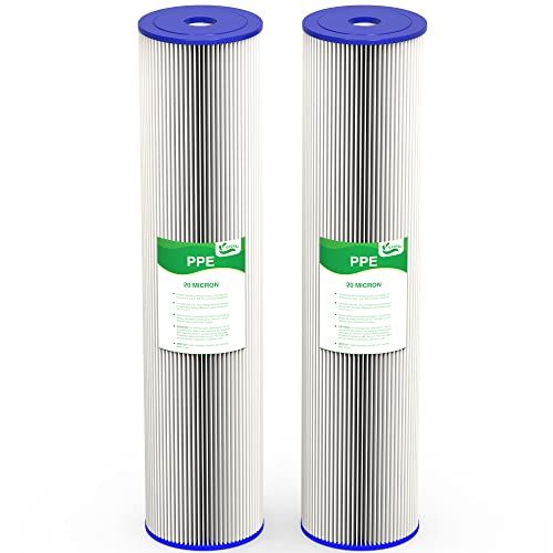 VEGEBE 20 Micron 20-Inch Whole House Water Filter Replacement Cartridge ...