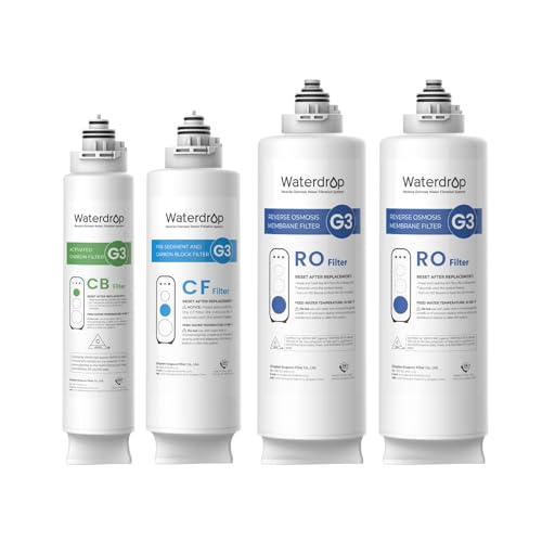 Waterdrop G3 Replacement Filter, Pack of 1 WD-G3-CF Filter, 1 WD-G3-CB ...