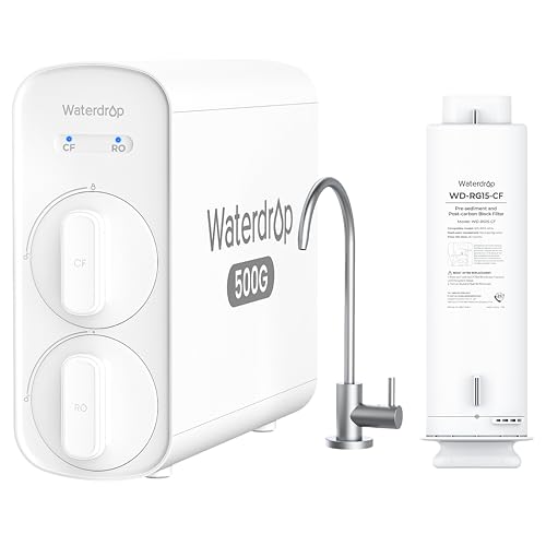 Waterdrop G5P500 Reverse Osmosis Water Filter with G5P500-CF Filter ...