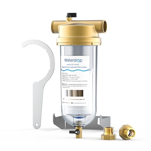Waterdrop Mega Spin Down Sediment Filter, Reusable Whole House Water ...