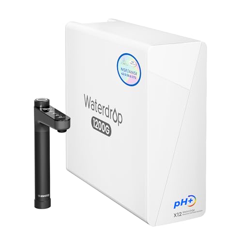 Waterdrop X12-Alkaline Mineral pH+ Tankless Reverse Osmosis System, NSF/ANSI 42&58&372 Certified ...