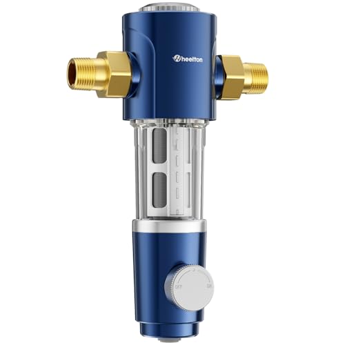 Wheelton Whole House Spin Down Sediment Water Filter, Reusable Sediment ...