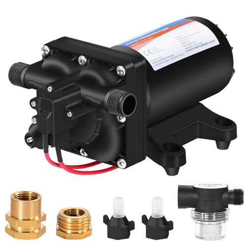 YOUNGTREE RV Fresh Water Pressure Pump 12V 5.5GPM 70PSI, On Demand Self ...